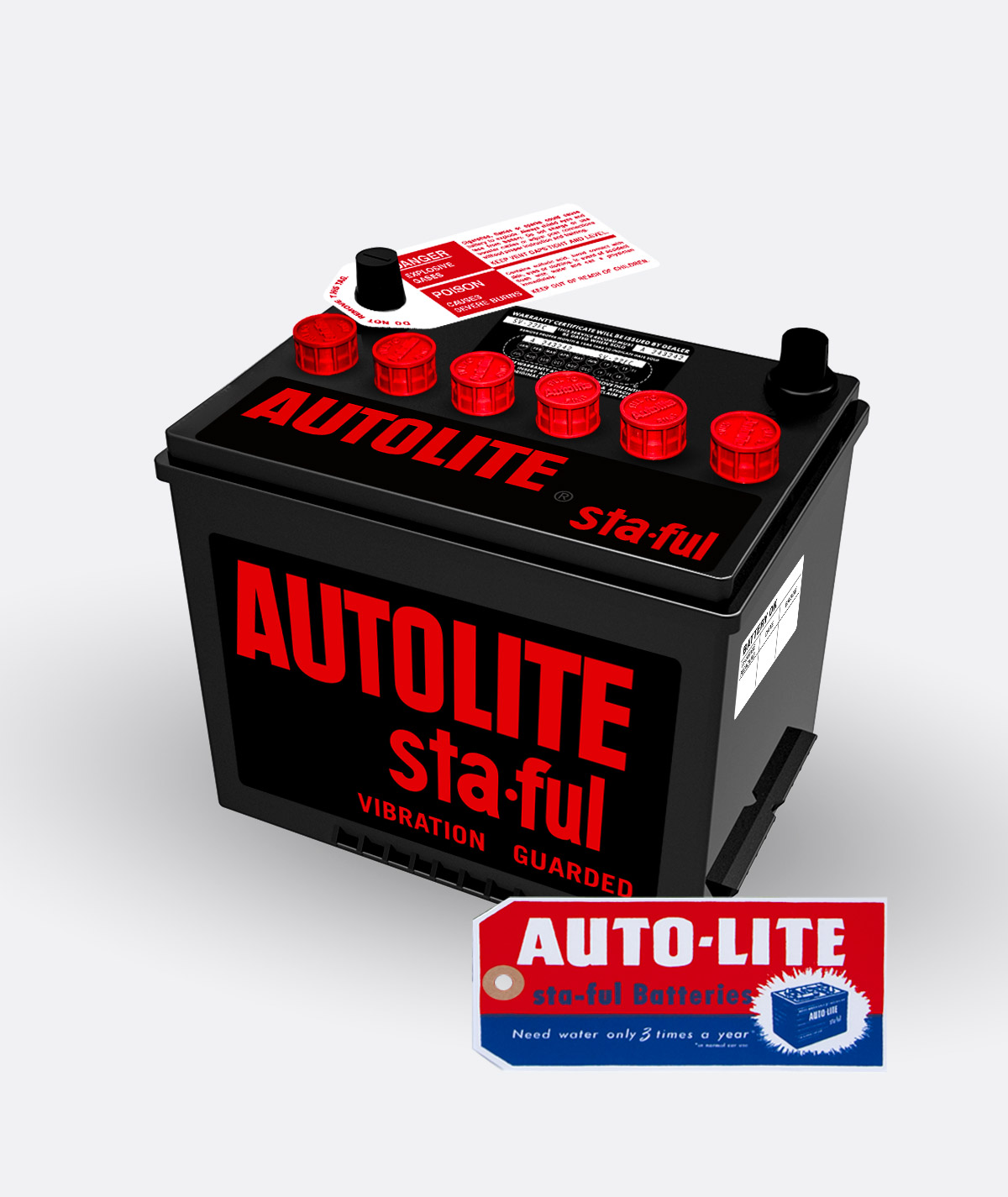 Autolite Battery Group 22 SV-22FC (1968-71) Push in Caps kit - WESKCAR