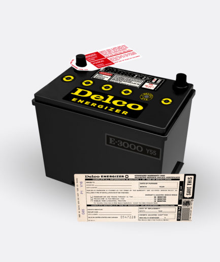 Motorcraft Battery Red Group 24 R-24F (1972-77) Battery topper