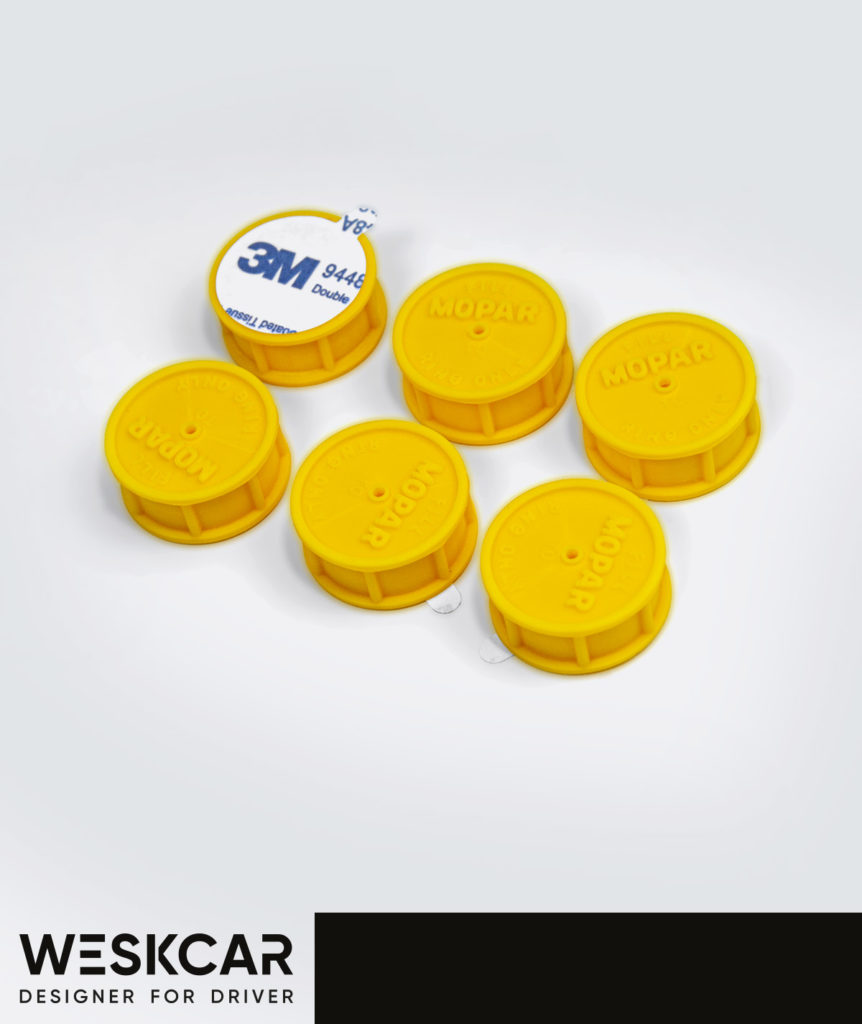 Mopar Battery S24MY yellow (1966-74) DELUXE Glue Caps kit - WESKCAR