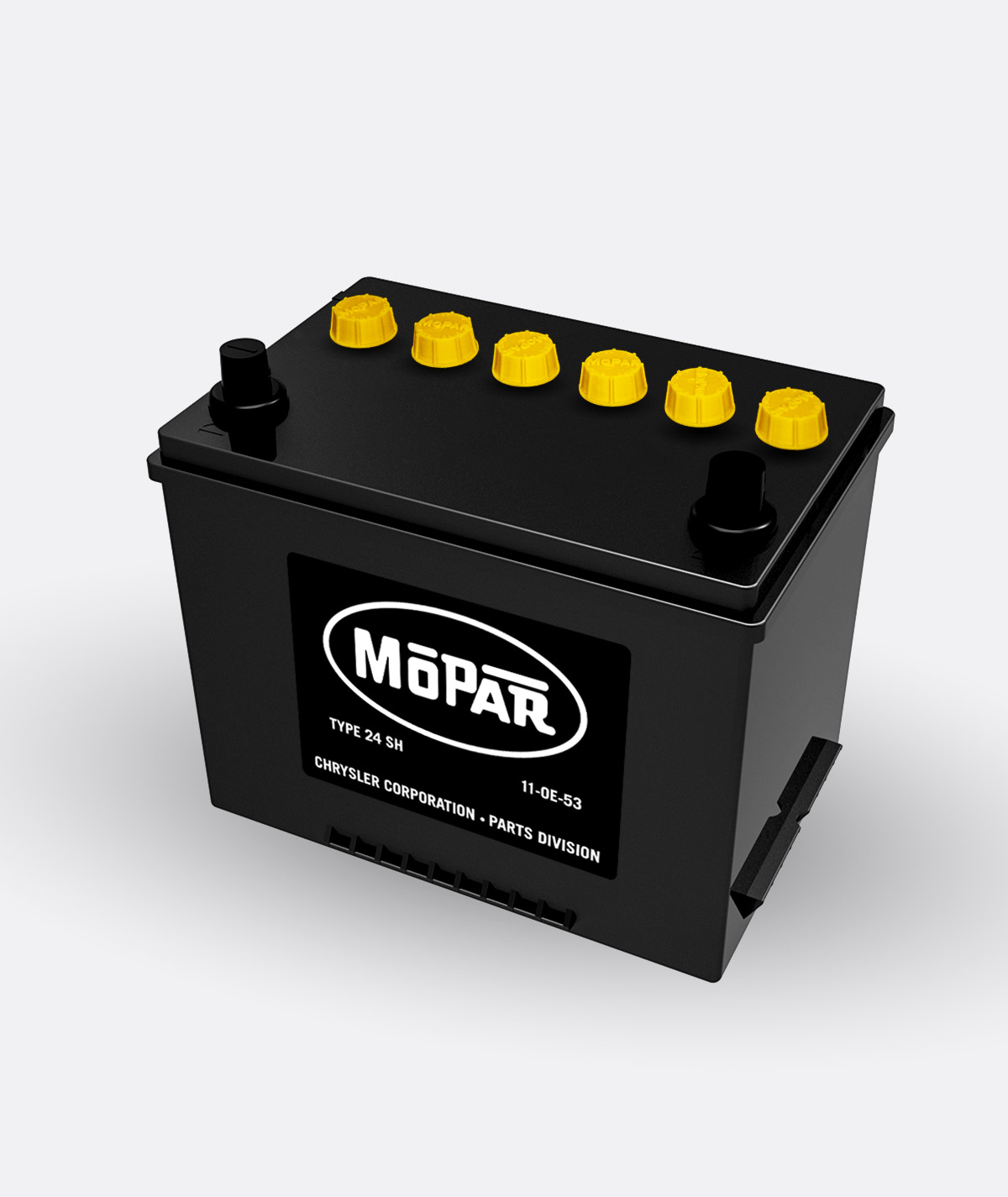 Mopar Battery 24SH (1956-1958) Yellow Glue Caps kit - WESKCAR