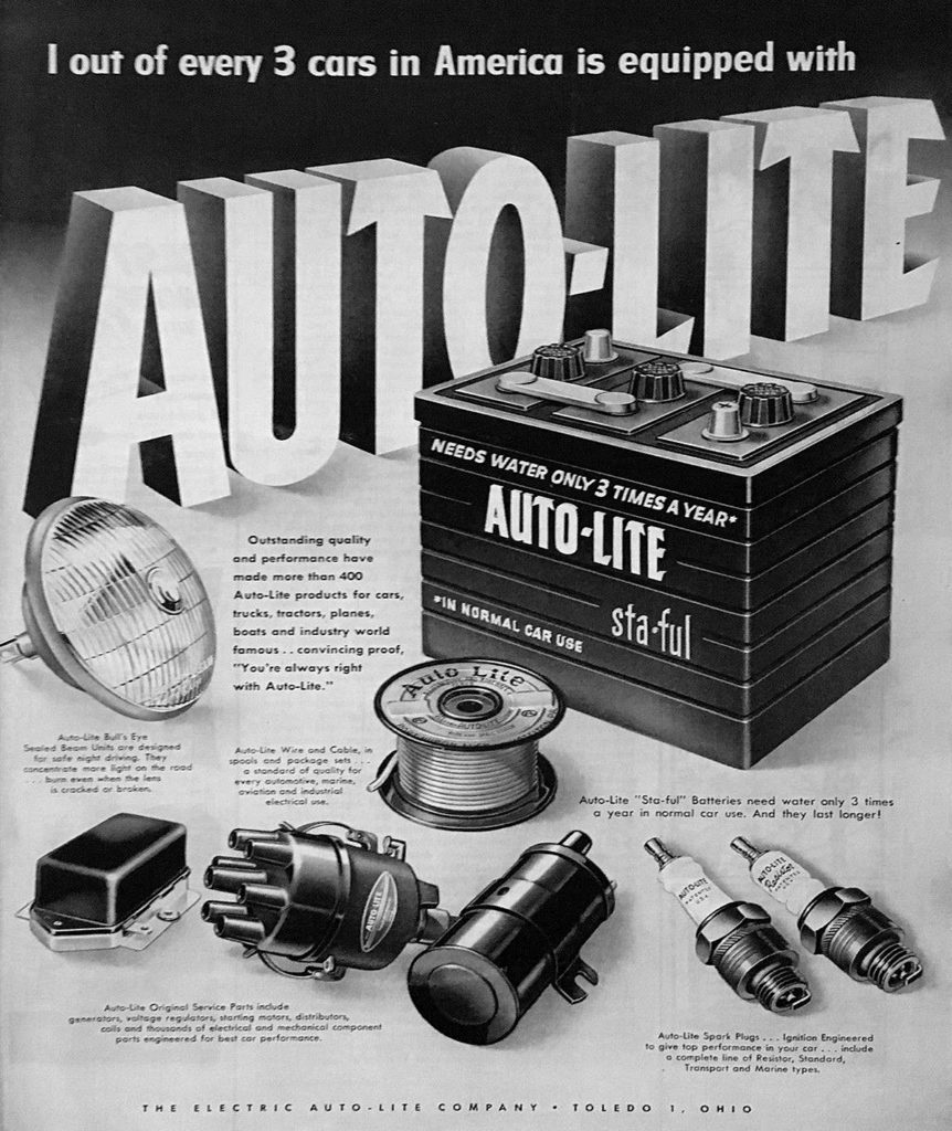 Autolite Battery sta-ful (1940-49) Sticker kit - WESKCAR