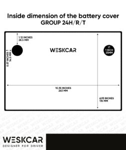 Motorcraft Battery Red Group 24 R-24F (1972-77) Battery topper