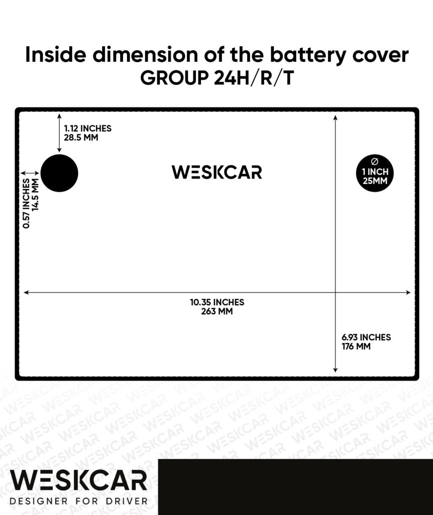 Motorcraft Ford Battery Red Group 24 MF-24C (1979-84) Battery topper